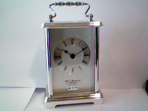 W4312 WM Widdop Silver coloured Battery operated Carriage Clock £75 ...